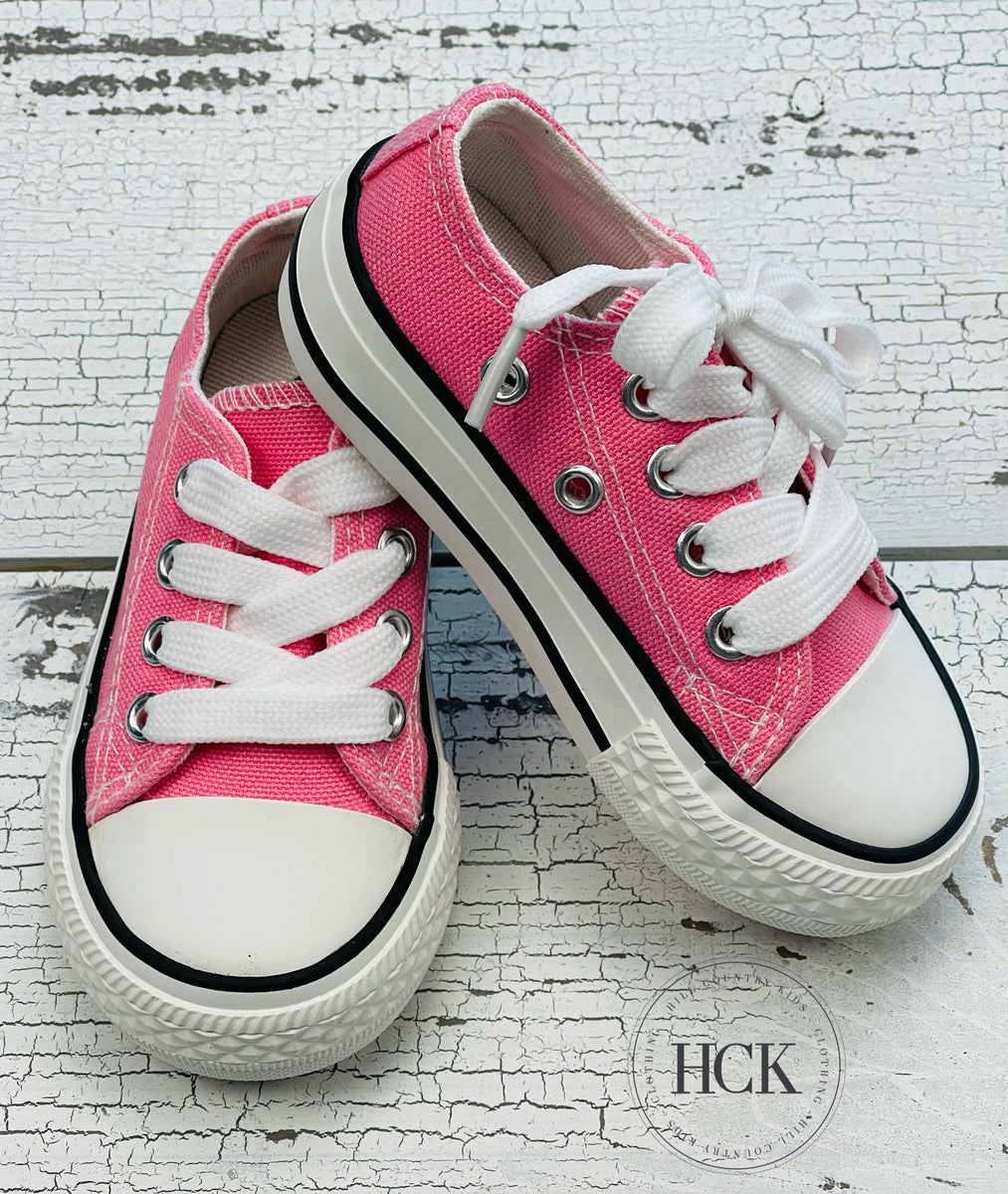 HCK EXCLUSIVE- Pink Canvas Sneakers – Hill Country Kids Clothing