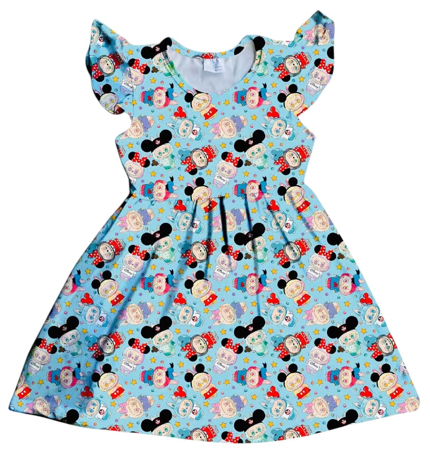 HCK EXCLUSIVE- Disn*y Labub* Flutter Sleeve Dress – Hill Country Kids ...