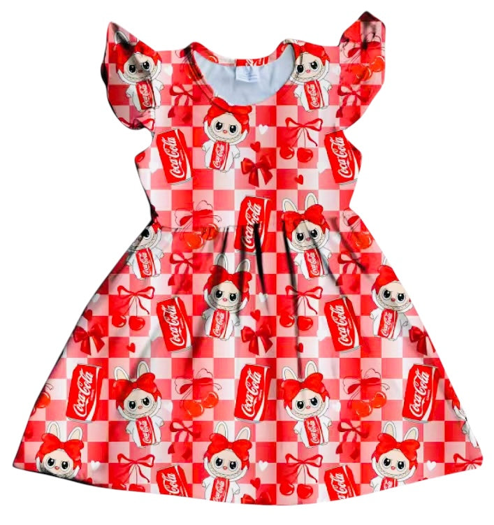HCK EXCLUSIVE- Labub* Coca-Cola Flutter Sleeve Dress – Hill Country ...